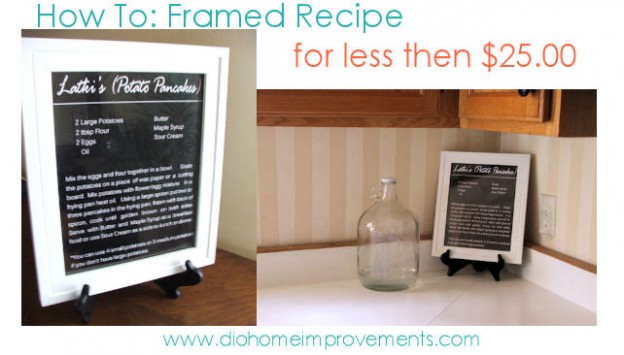 How To: Framed Recipe - DIO Home Improvements
